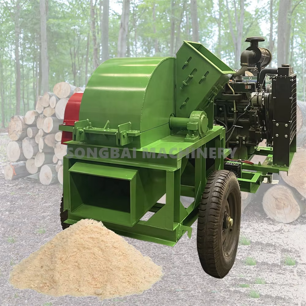 Diesel Engine Wood Shredder-Songbai Machinery